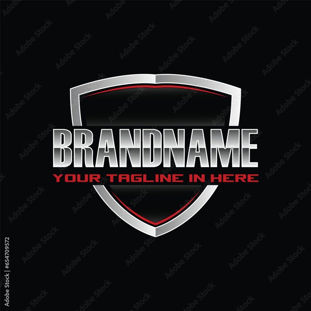 Car Protection Logo. Gold Shape Car Icon with Shield Combination ...