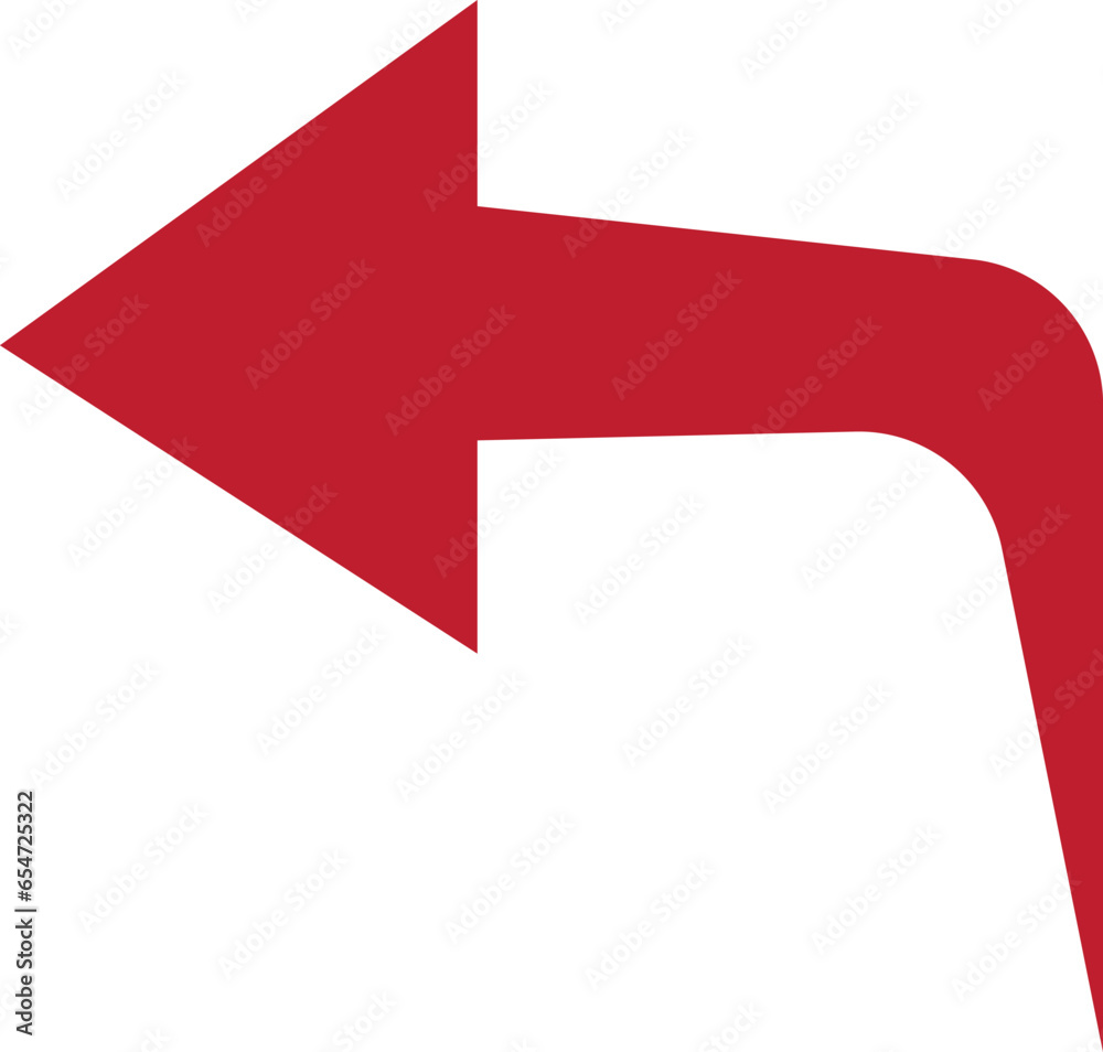 Vetor de Red Arrow Sign. Transparent Background. do Stock | Adobe Stock
