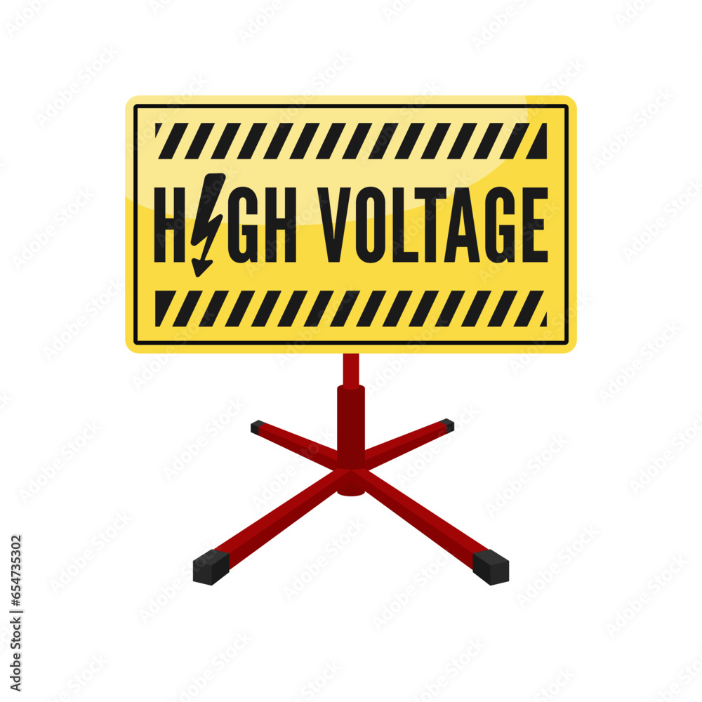 A "High Voltage" sign is a warning sign used to indicate the presence ...