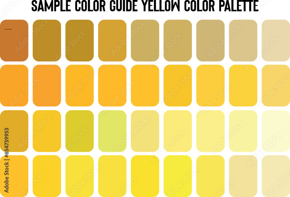 Sample Color Guide Yellow color palette, examples of trending colors ...