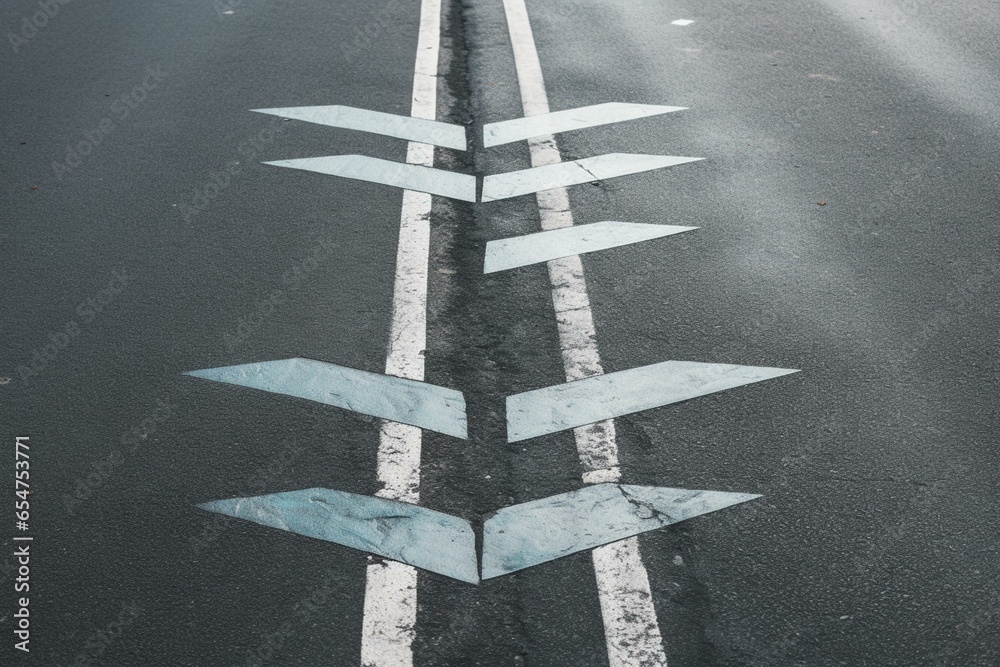 Innovative mindset and transformative tech idea - arrows meeting on ...