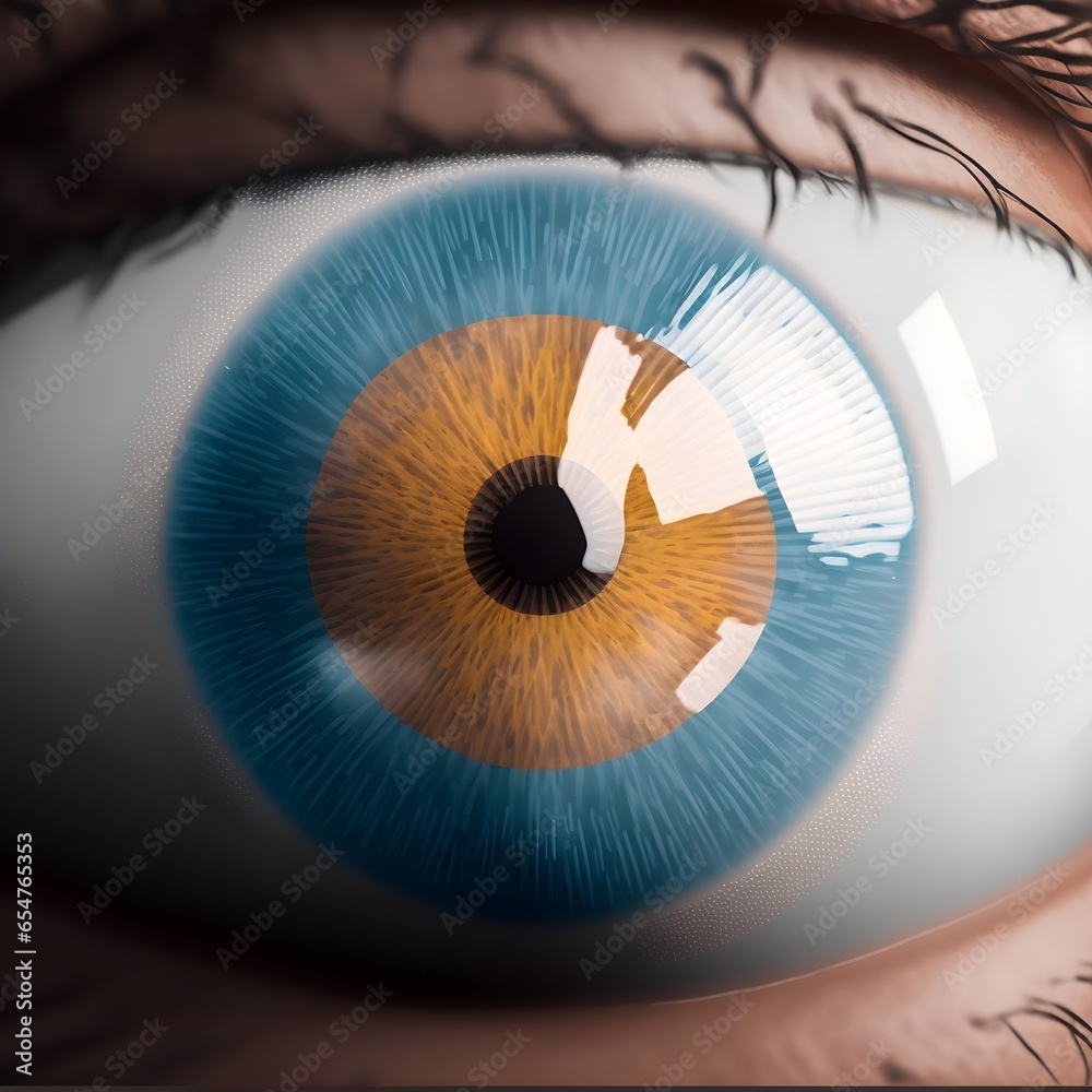 opened man eye macro photography closeup of an eye with a celestial ...