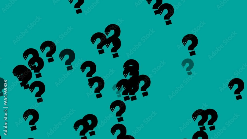 Question marks and confusion background Animation.Abstract animation of ...