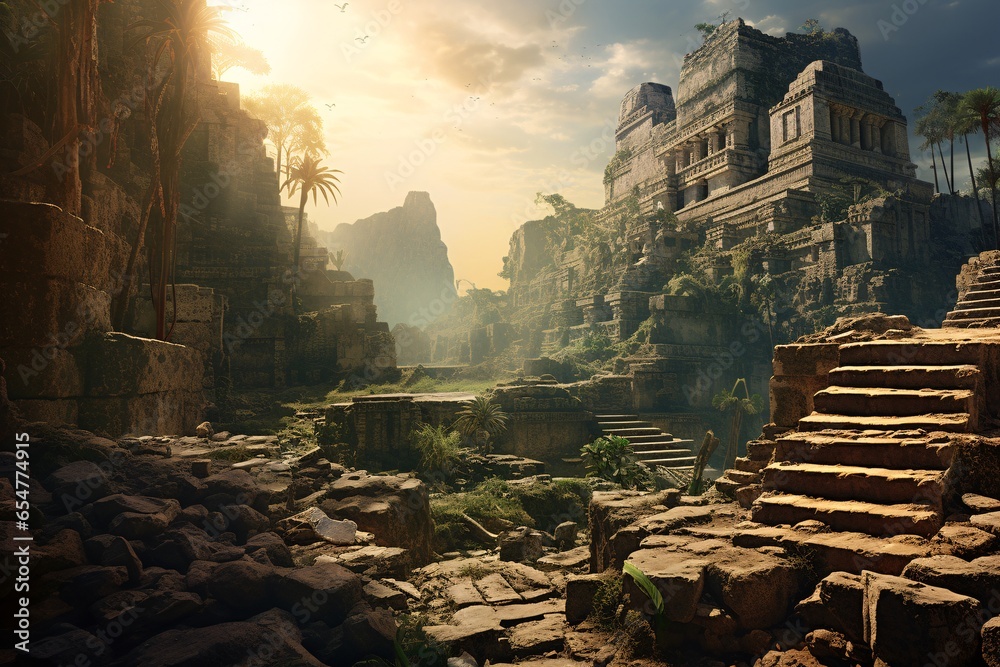 Echoes of the Past Exploring Ancient Ruins and Lost Civilizations Stock ...