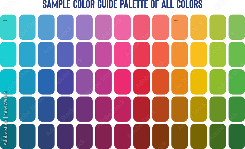 Colour Guide Illustration,Color palette, Table color shades. Color ...