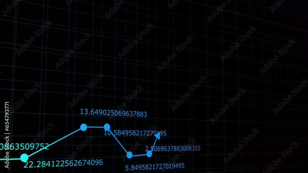 Business graph interest screen animation.Rising interest rates. Chart ...