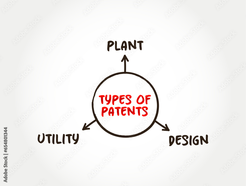 Types of Patents (exclusive right granted for an invention) mind map ...