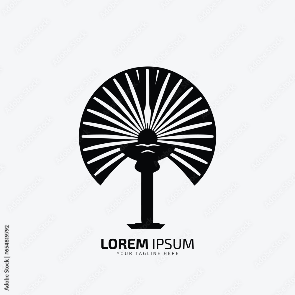 Fan vector logo Illustration of a black electric fan icon silhouette ...