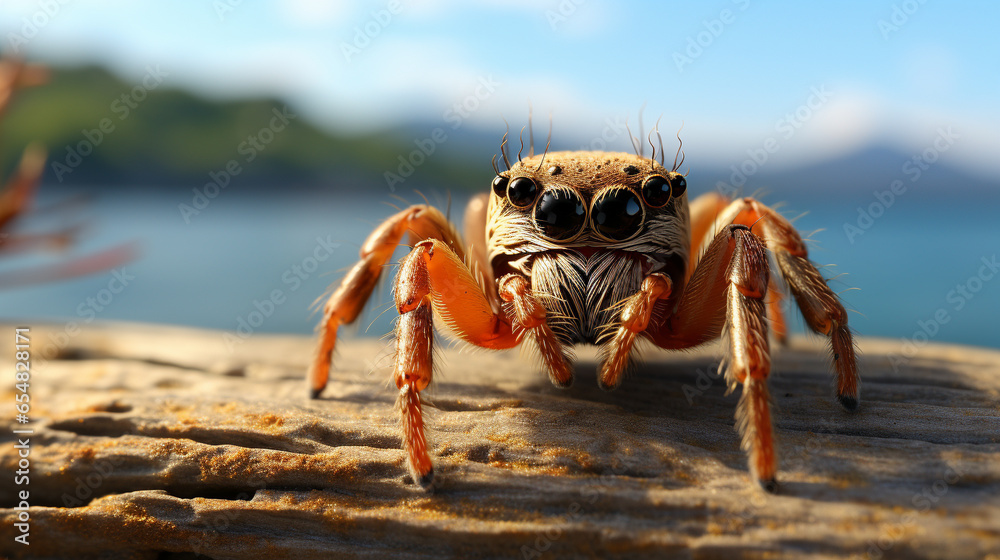 spider on the beach HD 8K wallpaper Stock Photographic Image Stock ...