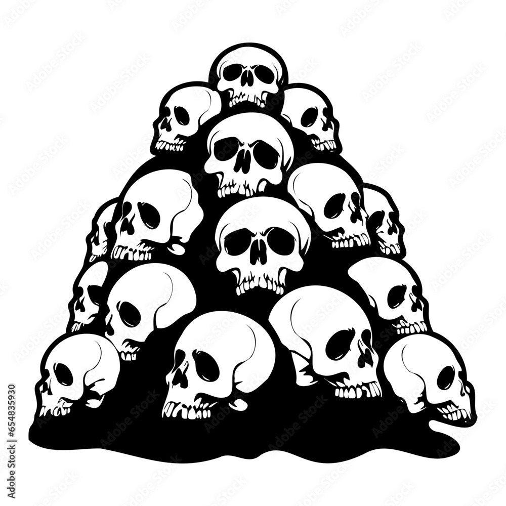 pile of skulls, A pile of skulls human skulls with many shaped ,hand ...