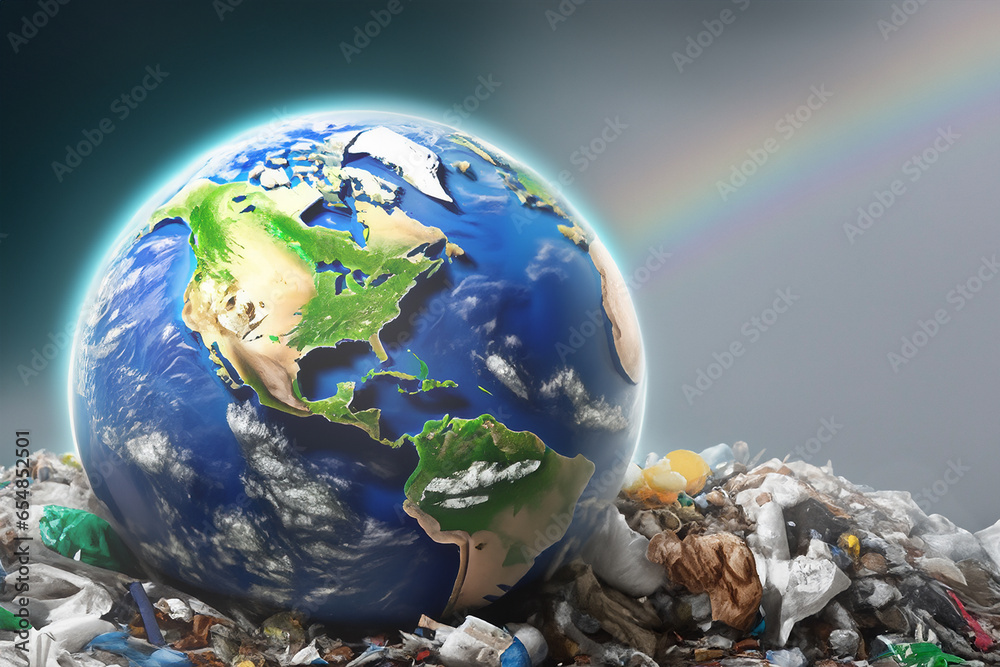 Planet Earth ended up in an open-air landfill among a lot of garbage ...