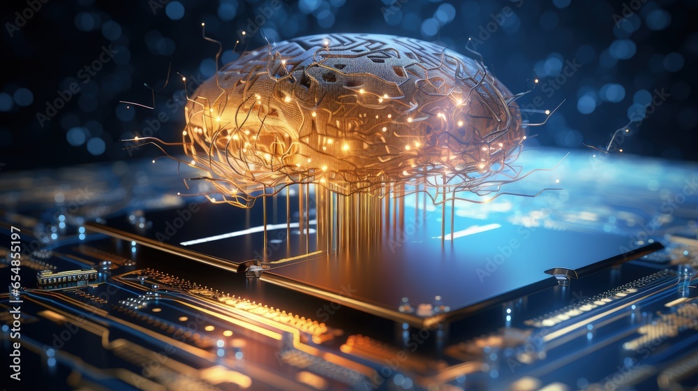 AI concept using deep learning and cloud computing incorporating big ...