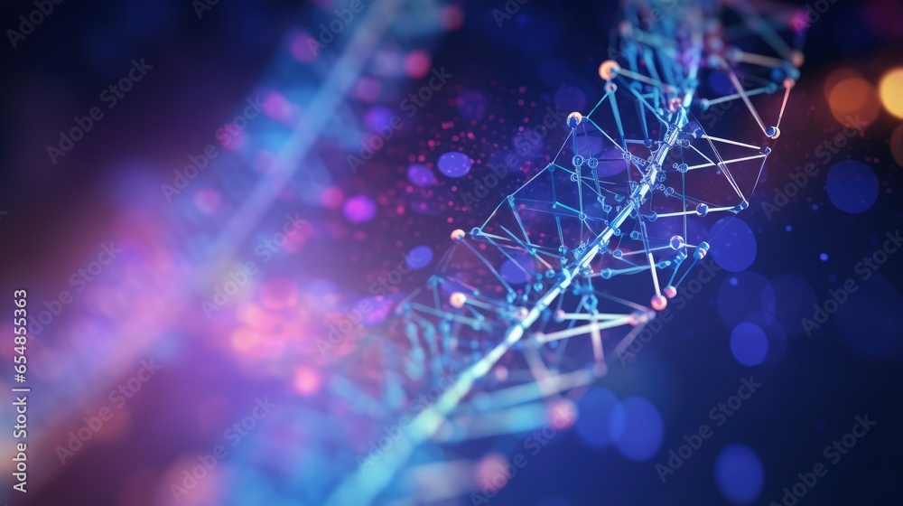 Photo & Art Print Illustration of DNA sequencing with a 3D background ...