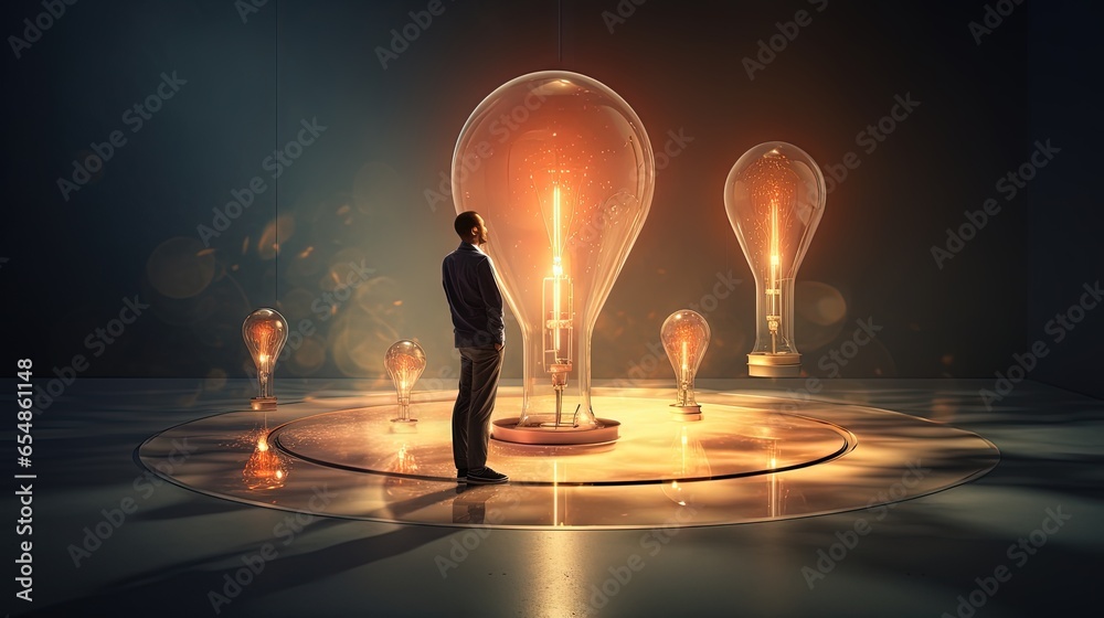 Transitioning from confusion to brilliance a conceptual image depicts ...