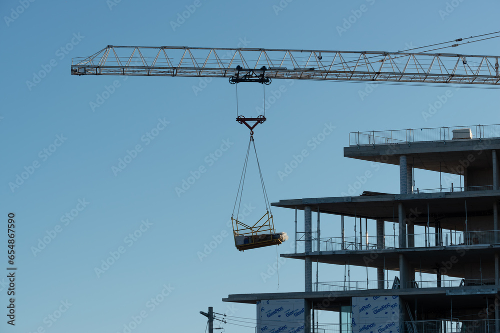 building under construction with Glasroc Sheathing (lower right ...