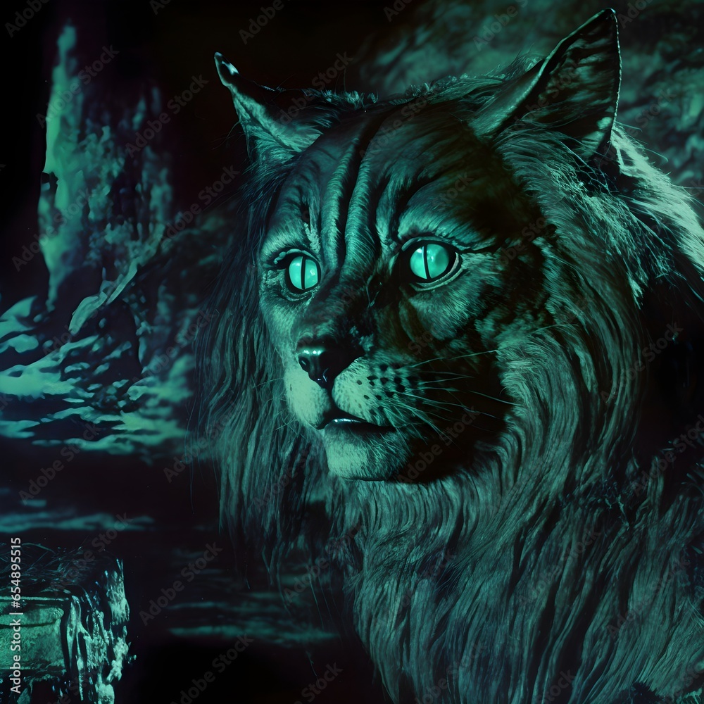 Beast of Exmoor Exmoor Beast phantom cat urban legend retro fantasy ...