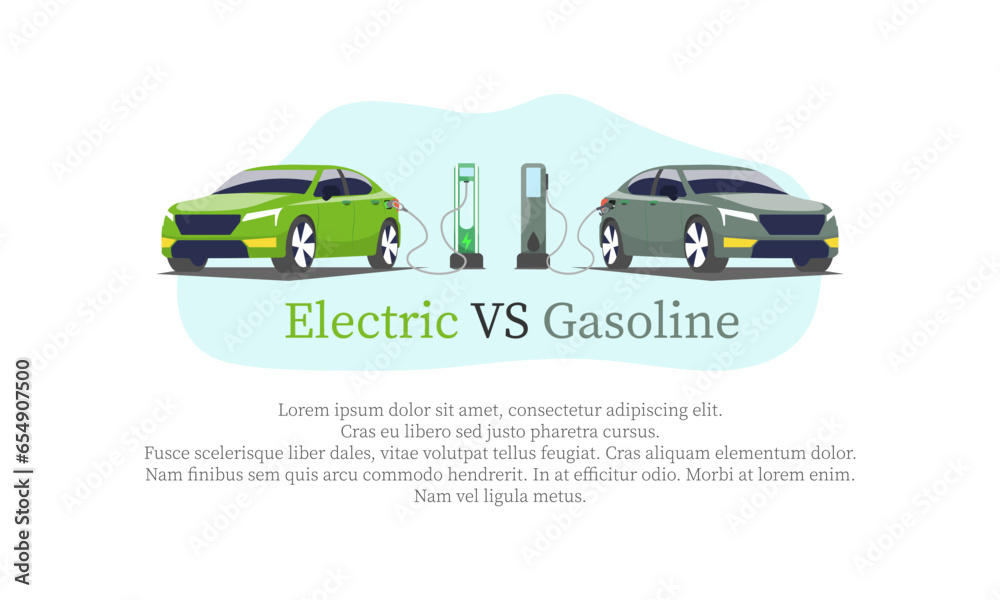 Electric car usage and green electricity energy consumption outline ...