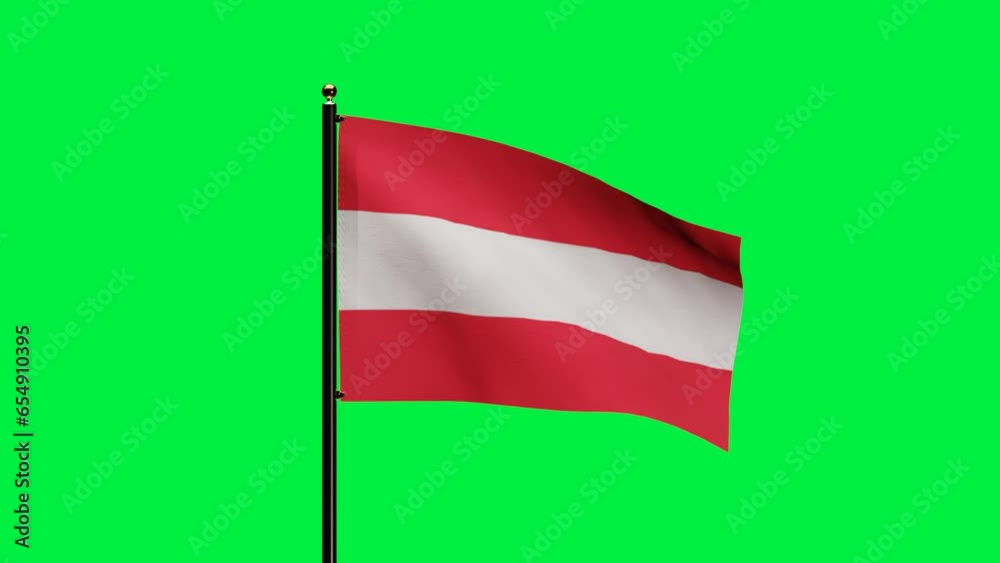 3D Rendered Austria National Flag Waving Animation with Realistic Wind ...