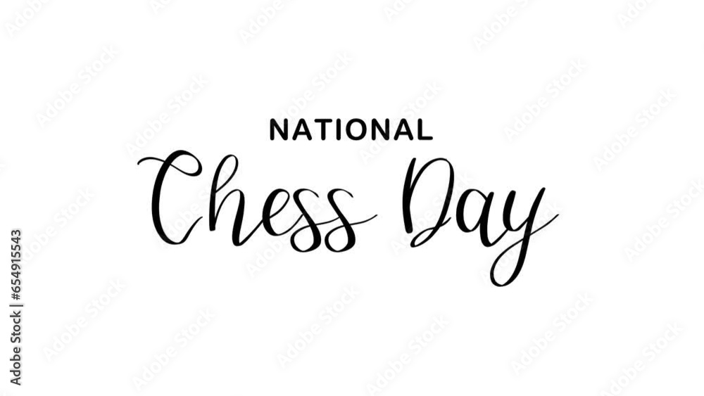 National Chess Day Text Animation. Great for Chess Day Celebrations ...