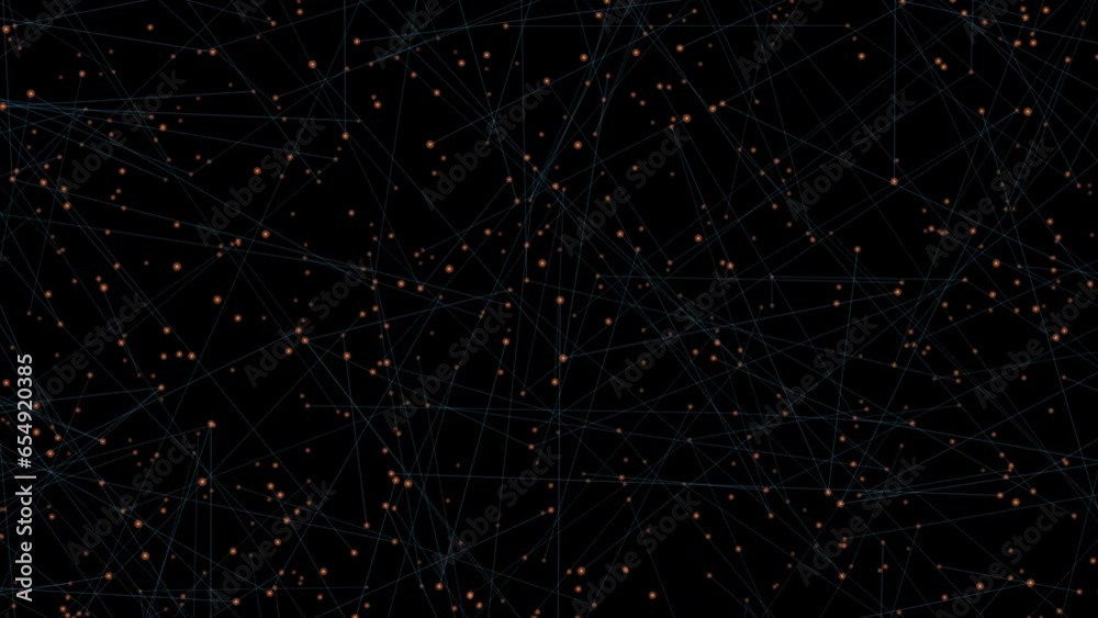 Stockvideon Complex grid pattern of lines and dots forming a network ...