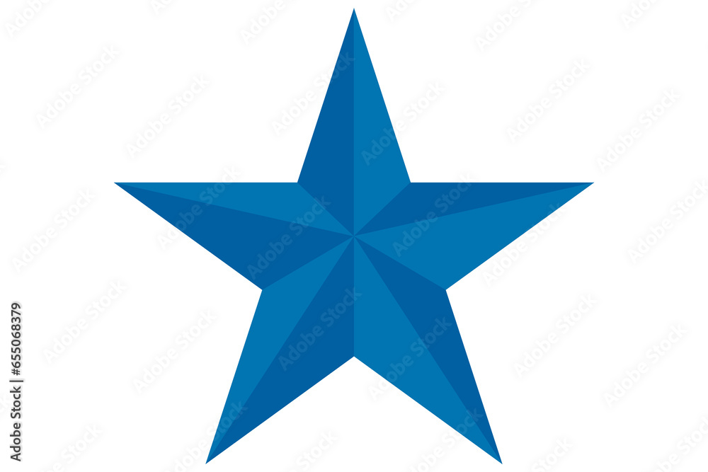 Digital png illustration of blue abstract star shape on transparent ...