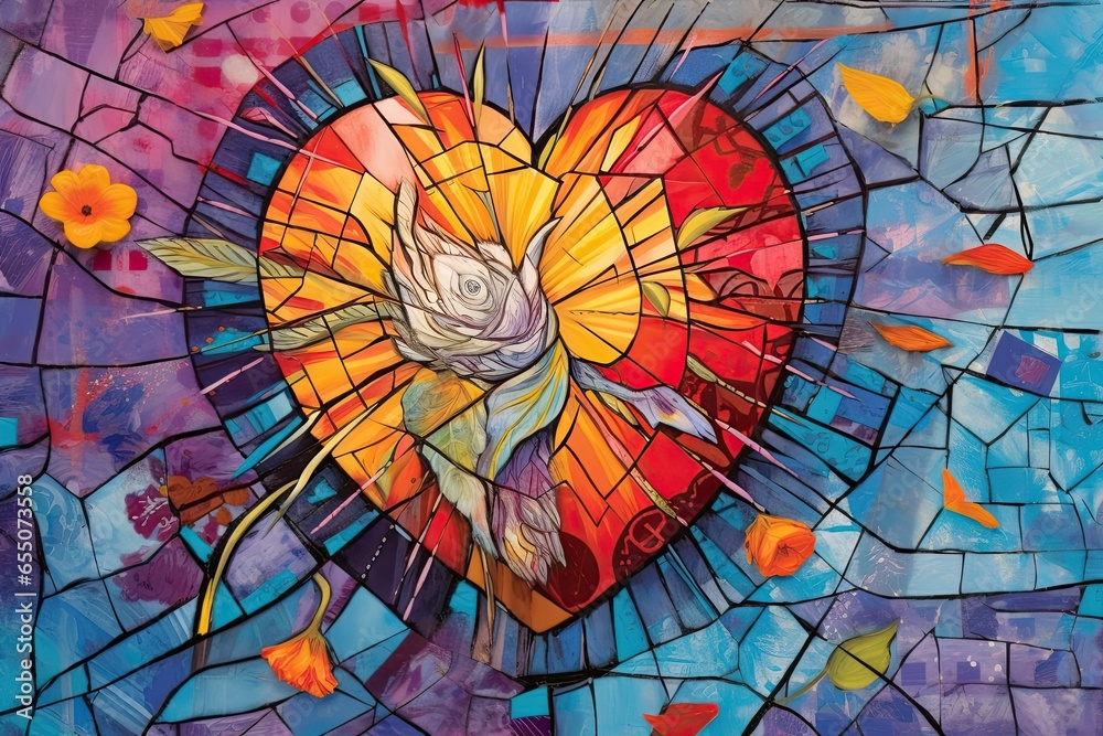 Resilient Heartbreak: Vibrant Colors, Symbols of Hope, and Uplifting ...