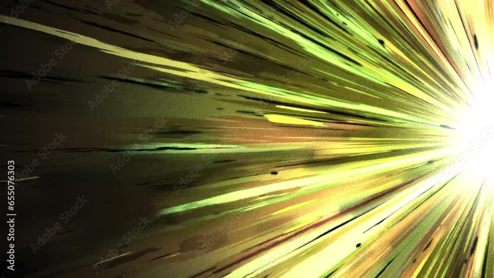 High-speed abstract speed lines animation. Cartoon animated orange ...