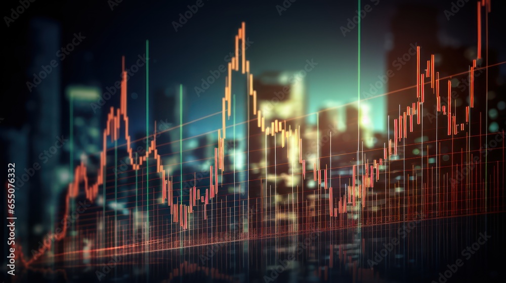 Stock market business graph chart. The concept of stock business Stock ...