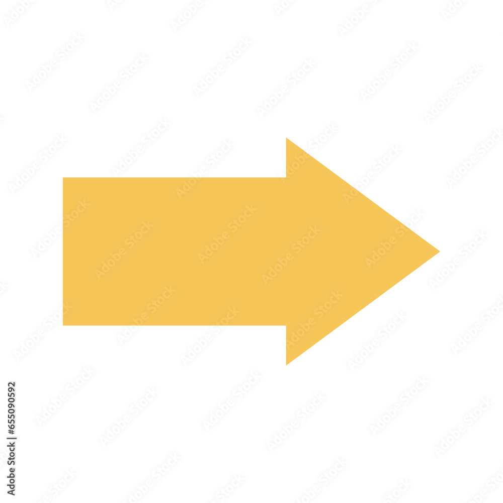 orange arrow basic 2d shapes isolated, 2d shape symbol arrow Stock ...