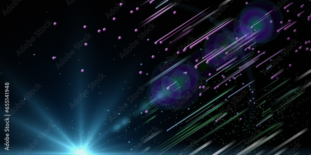 Abstract background contain chaotic flow color spheres with spot on ...