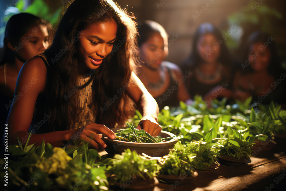 Enthralling display of a traditional Polynesian kava ceremony with ...