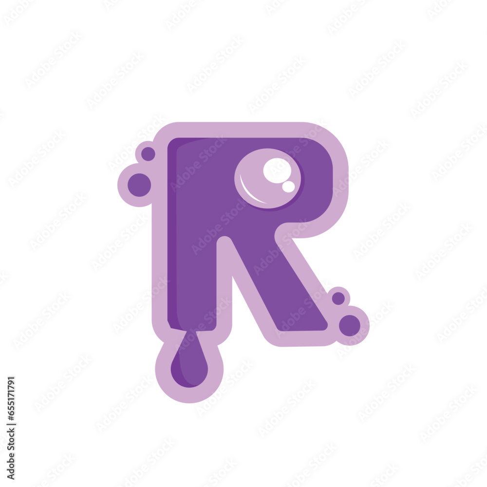 Alphabet letter R design. Cute alphabet design for kids. Stock Vector ...