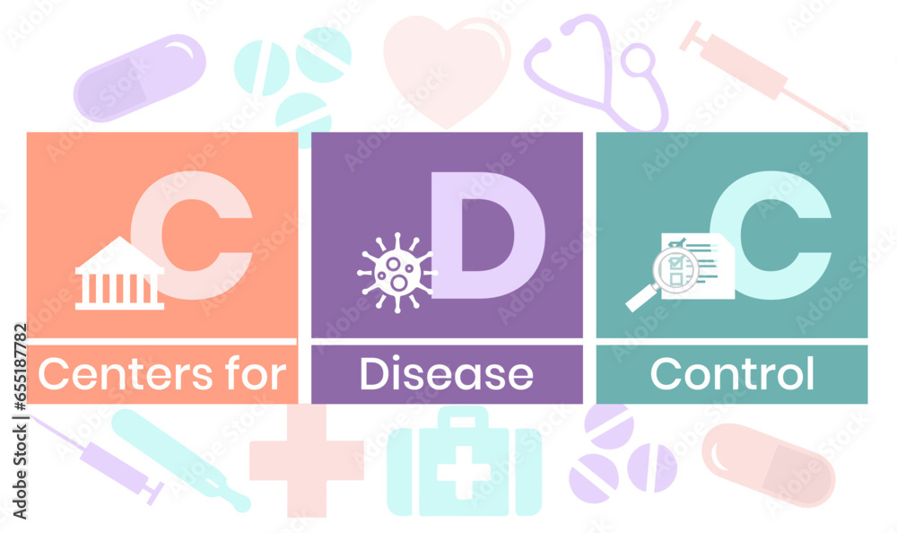 CDC - Centers for Disease Control acronym business concept background ...