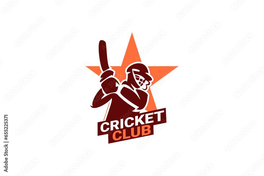 Cricket Logo or football club sign Badge. Cricket logo with shield ...