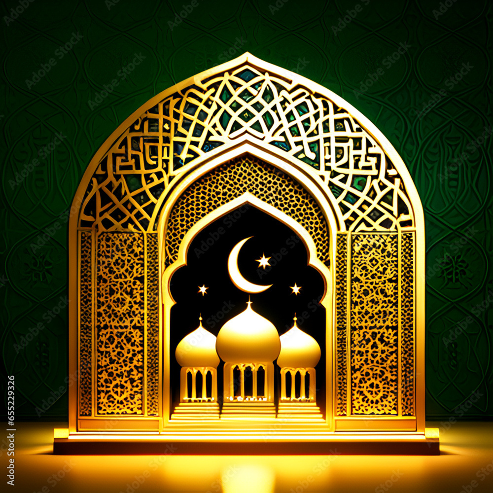 Arabic Islamic calligraphy ornament Stock Photo | Adobe Stock