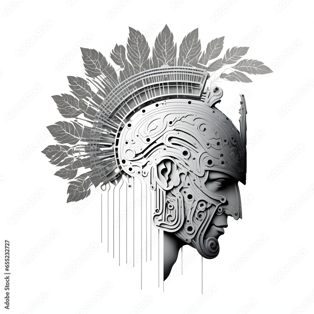 minimalistic logo for very advanced artificial intelligence with a ...