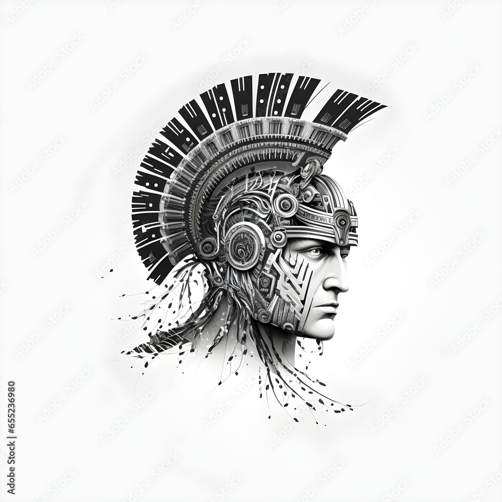 ภาพประกอบสต็อก minimalistic logo for superadvanced artificial ...