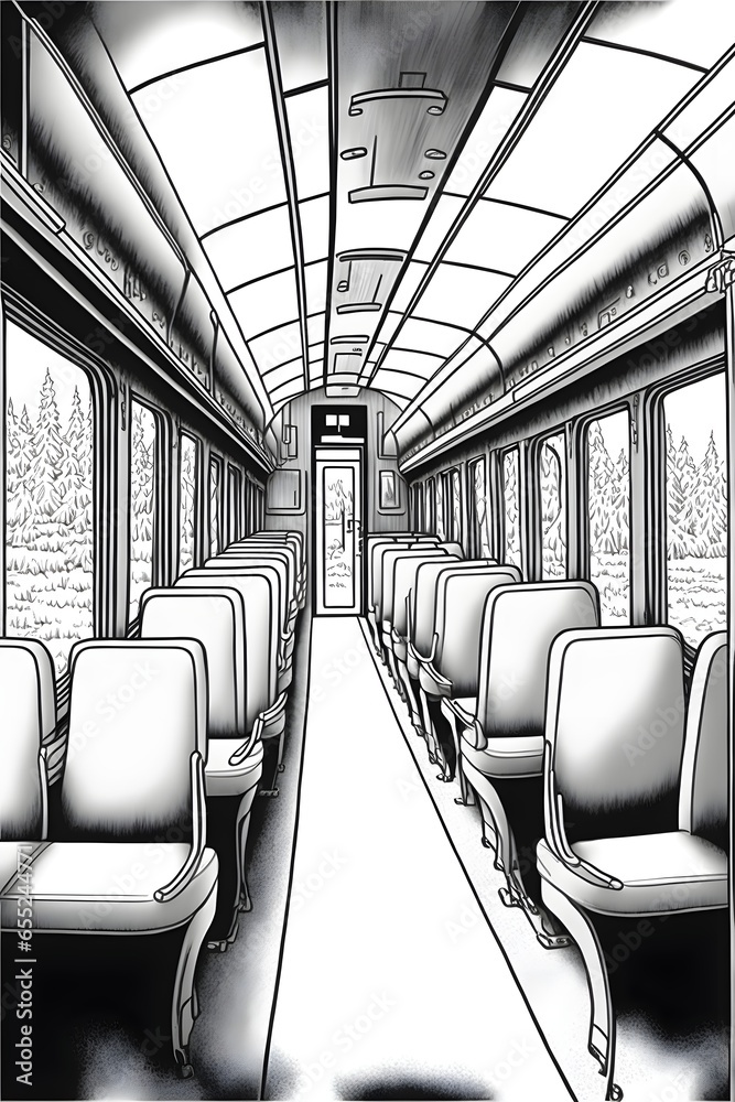 new white Longdistance trains Toronto interior inside wagons full size ...