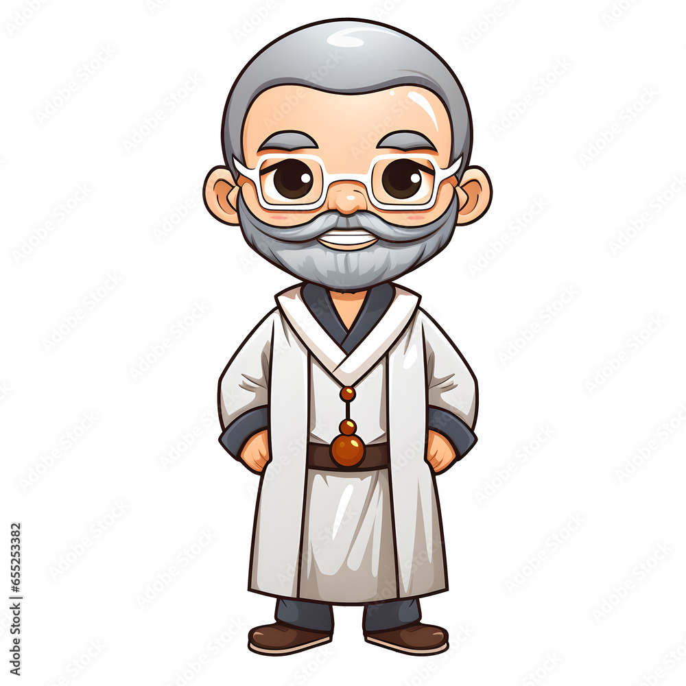 cartoon clipart of Ancient Chinese doctor, asian themed clipart ...