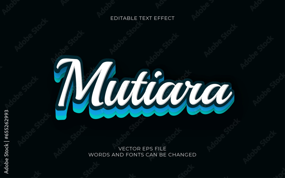 Mutiara Text Effect: Editable Dairy Dreams with a 3D Milk in Vector EPS ...