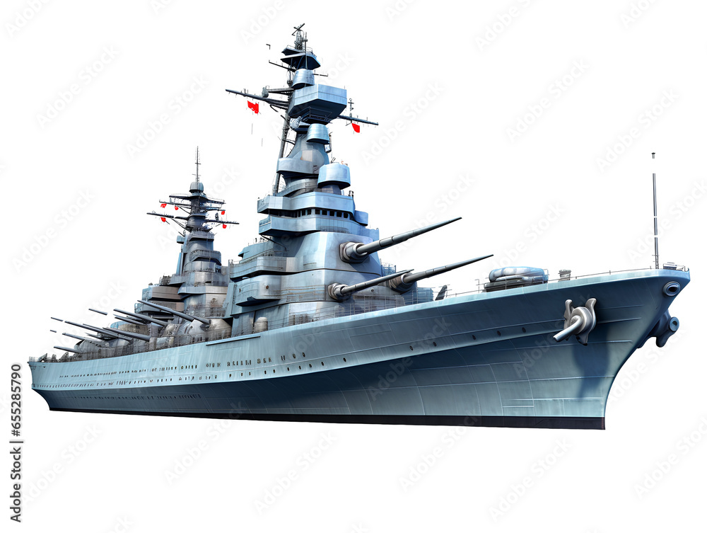 Big warship on transparent background PNG. Naval war concept. Stock ...