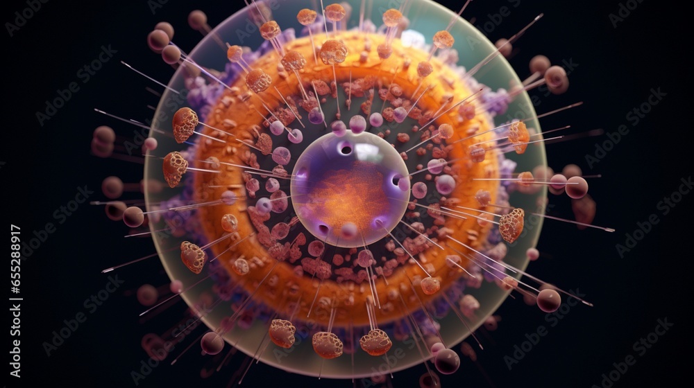scientific technical drawing of cross section of micro.Generative AI ...