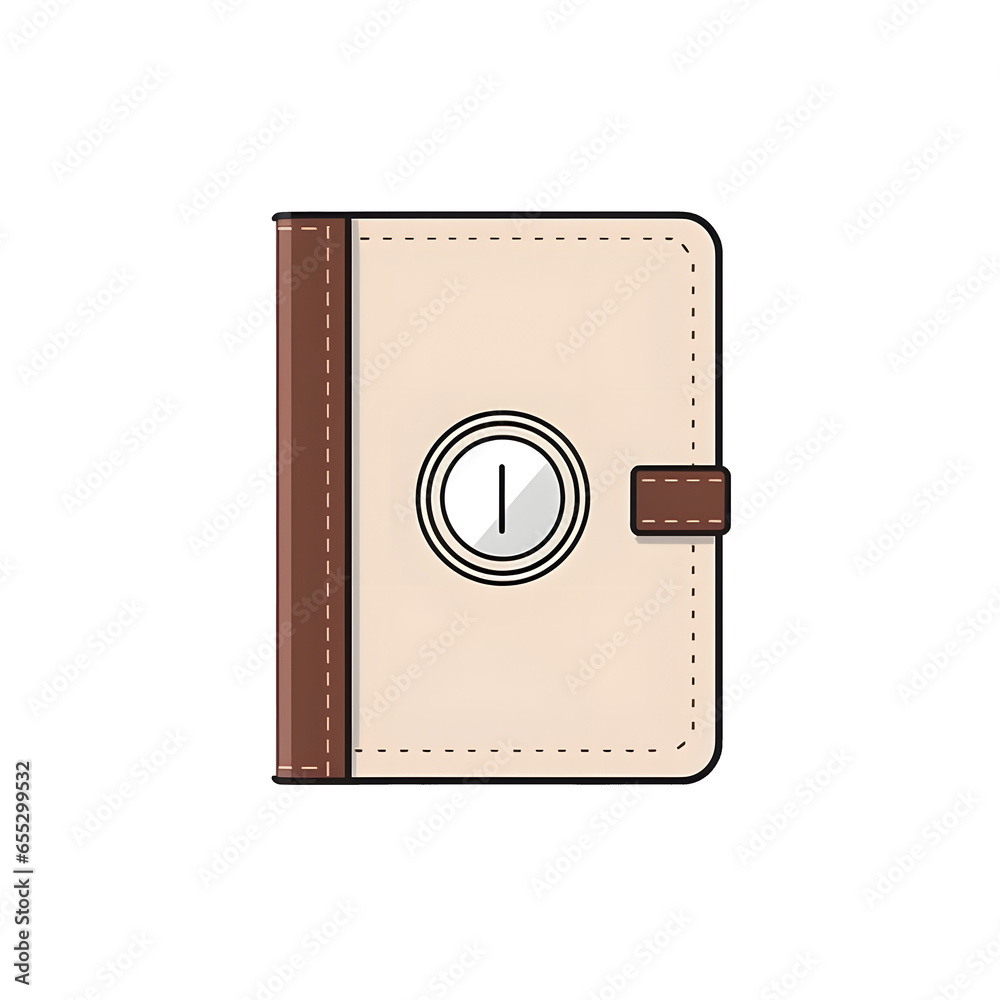 Minimalistic Checkbook Icon, business clipart, transparent background ...
