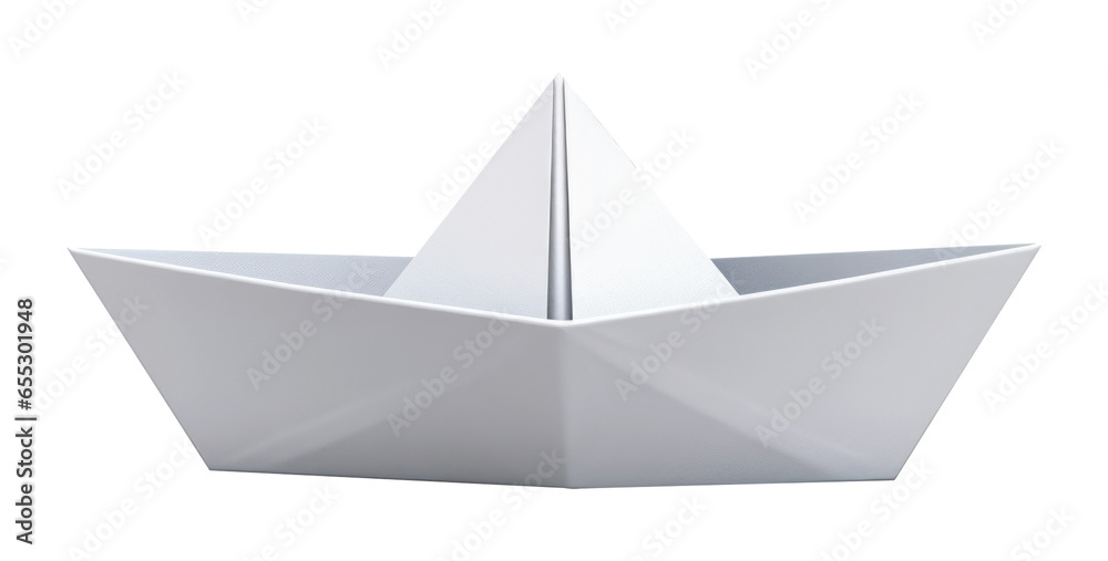 Paper Boat Isolated on Transparent Background Stock Illustration ...