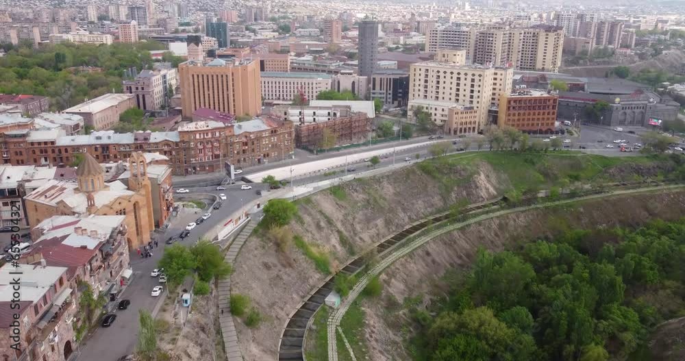 Drone footage offers a panoramic view of Yerevan, Armenia's vibrant ...