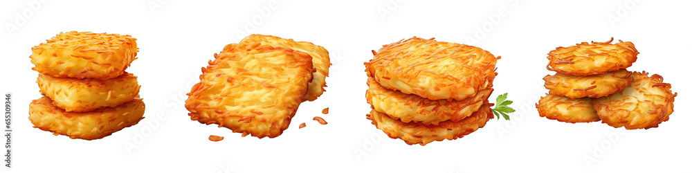 Hash Browns clipart collection, vector, icons isolated on transparent ...