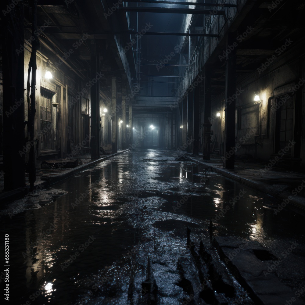 Dark messy house horror and scary dark and mystical theme, good to use ...