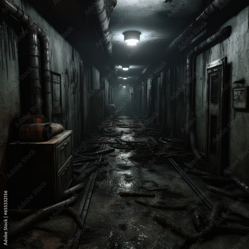 Dark messy house horror and scary dark and mystical theme, good to use ...