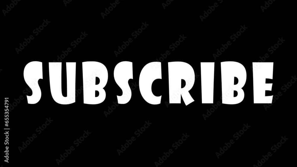 Subscribe text typography with subscribe icon, subscribe button ...