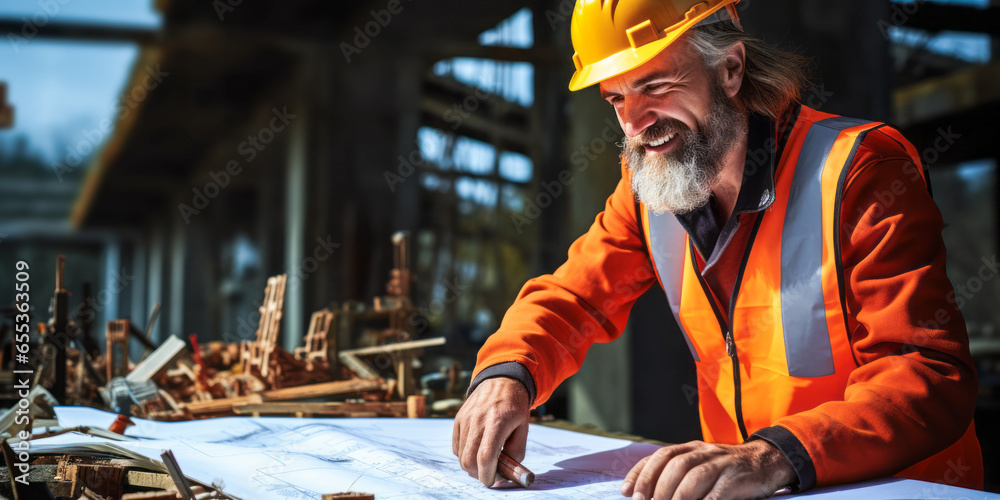portrait of Civil Drafter, who Prepares drawings, topographical relief ...